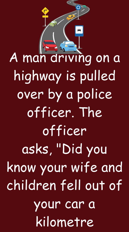 A man driving on a highway is pulled over by a police officer - Funny ...